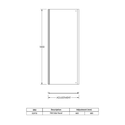 Grand 1500 x 700mm Sliding Door Shower Enclosure with Tray Rectangular ...