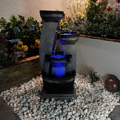 Grand Athena Solar Powered Water Feature With Cover