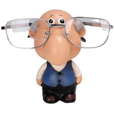 Grandad Glasses Holder Stand Nose Rack Reading Spectacles Gift Set ...
