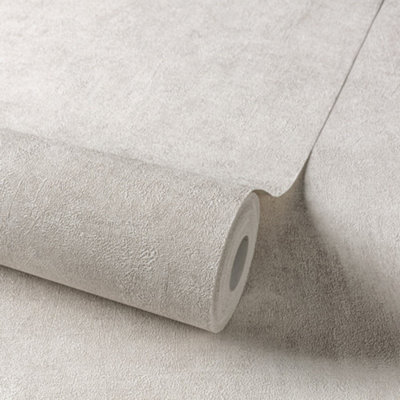 Grandeco Annabella Distressed Plaster Textured Wallpaper, Cream | DIY ...