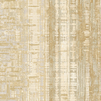 Grandeco Armana Textured Vertical Stone Effect Wallpaper, Gold