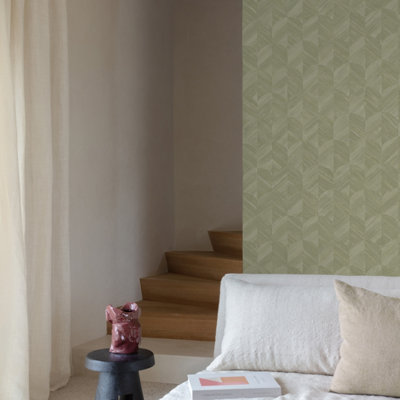 Grandeco Boutique Amber Art Deco Geo Luxury Weight Embossed Wallpaper ...