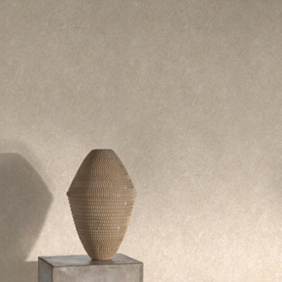Grandeco Identity Vintage Plaster Effect Blown Vinyl Wallpaper, Taupe