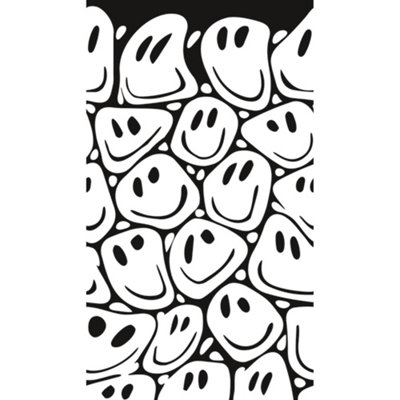 Grandeco Smiley Winky Faces 3 panel repeatable Textured Mural, 1.59 x 2.8m