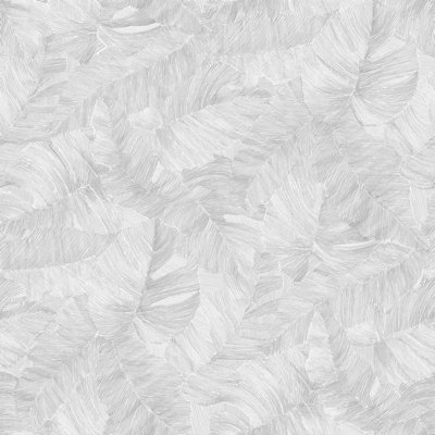 Grandeco Vanavara Monstera Leaf Textured Wallpaper, White