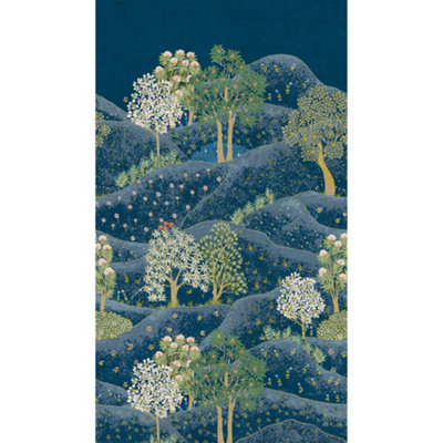 Grandeco Whimsy Landscape Scene 3 panel repeatable wallpaper Mural, 1. ...