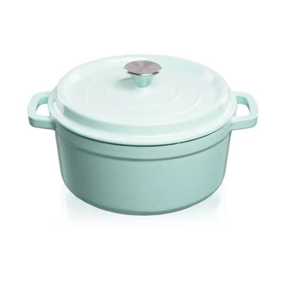 Grandfeu Light Blue Cast Iron Pot, 4.7L - Stylish & Durable, Ideal for ...