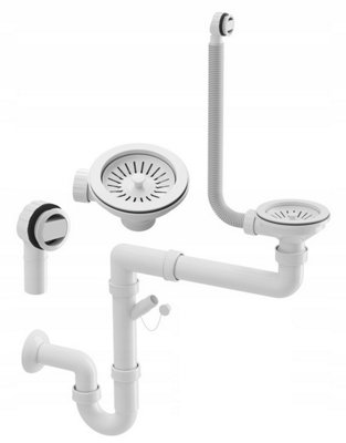 Granit Single Bowl Sink Nero Granitan with Tap and Waste Set