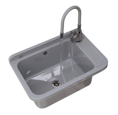 Granitan Negra Utility Sink for Garage, Boiler Room, Laundry with ...