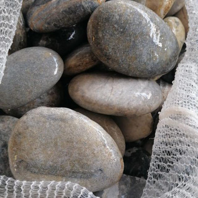 Granite Grey River Cobbles 60-120mm - Decorative Garden Aggregate ...