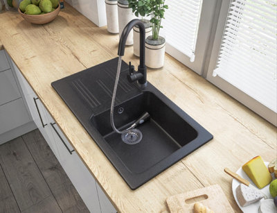 GRANITE KITCHEN SINK GRANITAN ADA WITH TAP AND WASTE SET