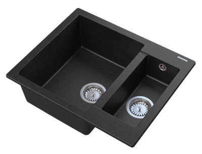 Granite Kitchen Sink Granitan Kos One and a Half Bowl with Waste Kit