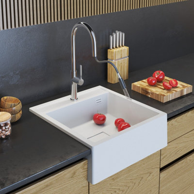 Granite Kitchen Sink Granitan Tavo Single Bowl with Farmhouse Design ...