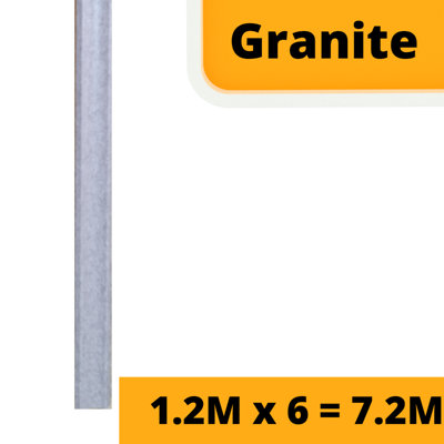 Granite Laminate Beading Scotia Edge Trim Grey - 1.2M x 6 Total 7.2 ...