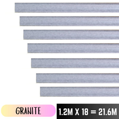 Granite Light Grey Laminate Beading Scotia Edge Trim - 1.2M x 18 Total ...