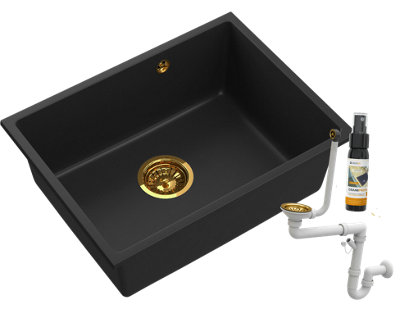 Granite Sink Granitan Manado60 with Gold Drain 1set