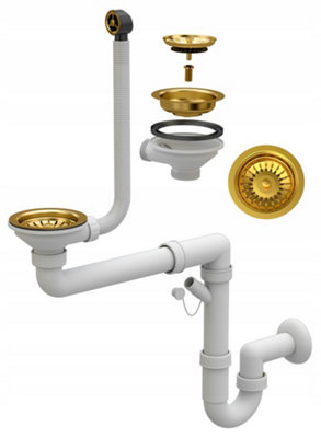 Granite Sink Granitan Manado60 with Gold Drain 1set