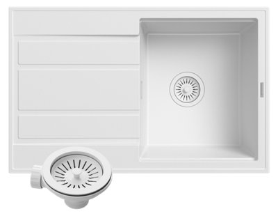 Granite Sink Granitan Timor Single Bowl with Drainer and Siphon Set