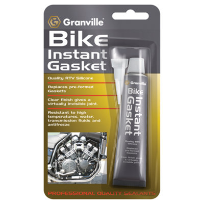 Granville Clear Instant Gasket Bike Motorbike High Temp RTV Flexible ...