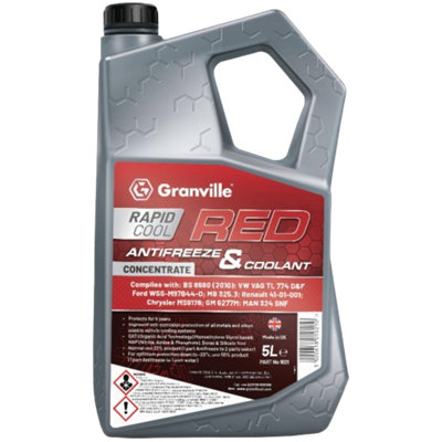 Granville Rapid Cool Red Antifreeze & Coolant Concentrate 5 Litre