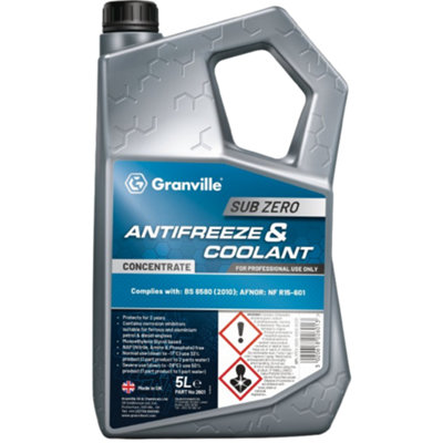 Granville Sub-Zero Blue Concentrate Antifreeze & Summer Coolant 5 Litre
