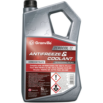 Granville Zerocol Red Antifreeze & Summer Coolant OAT Technology 5 Litre
