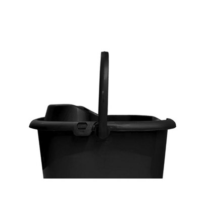 Graphite 15L Plastic Mop Bucket With Wringer Heavy-Duty Floor Cleaning ...