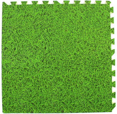Shop Grass Effect 60x60 cm Interlocking Foam Mats, Soft Exercise, Gym ...
