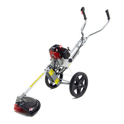 Grass Line Trimmer Fox Petrol Wheeled Strimmer Fox 52cc Lawn Field Cuttter