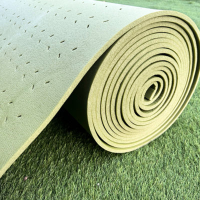 GrassFlow 10mm Thick Artificial Grass Underlay Drainage Hole System 1m ...