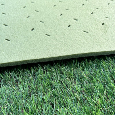 GrassFlow 10mm Thick Artificial Grass Underlay Drainage Hole System 1m ...