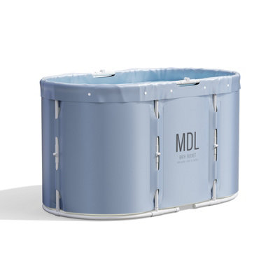 Gray Adult Free Installation Foldable Large Soaking Bathtub