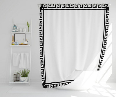 Greek Key Border Frame (Shower Curtain) / Default Title | DIY at B&Q
