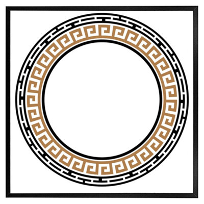 Greek key frame (Picutre Frame) / 16x16" / Brown