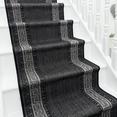 Greek Key Stair Runner - Hardwearing, Non-Slip & Durable Carpet for ...