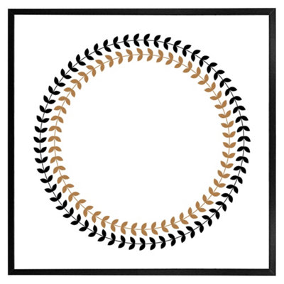 Greek olive tree leaves (Picutre Frame) / 12x12" / Grey