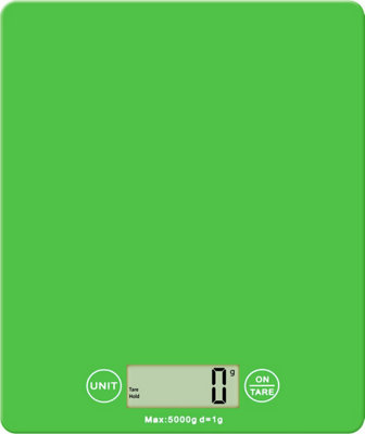 Buy Green 5 Kg Digital LCD Electronic Glass Kitchen Scales Cooking Food ...