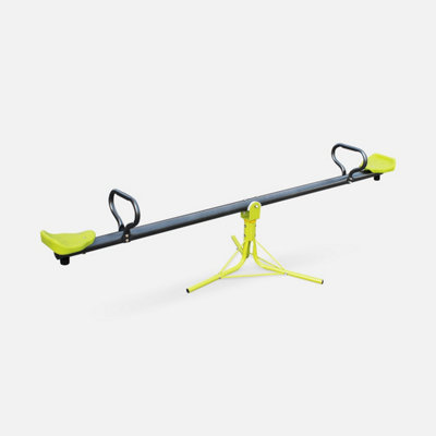 Green and grey seesaw - teeter totter garden equipment outdoor play ...