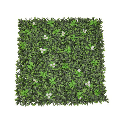 Green Artificial Plant Wall Greenery Panel Decorative Foliage Hedge Privacy Fence Screen 100cm ...