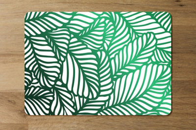 Green Biophilic design with natural analogues texture (Placemat ...