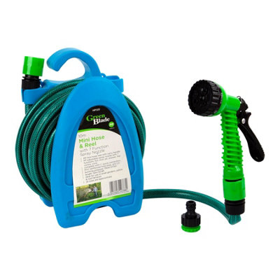 Green Blade Mini Hose with Spray Gun - 10m - Green