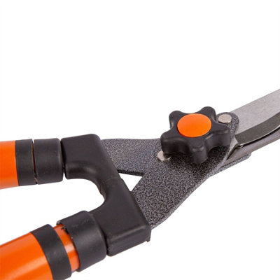 Green Blade Telescopic Carbon Steel Hedge Shears - 33.5-55.5cm - Yellow