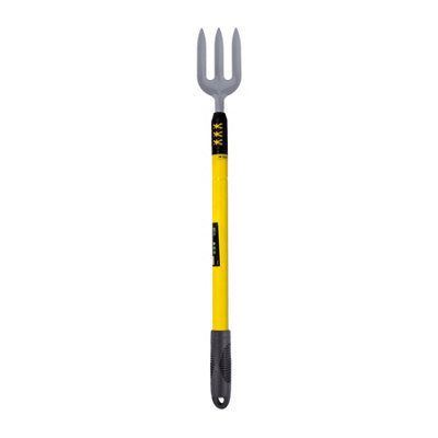 Green Blade Telescopic Stainless Steel Garden Fork - Yellow