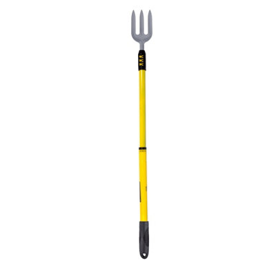 Green Blade Telescopic Stainless Steel Garden Fork - Yellow
