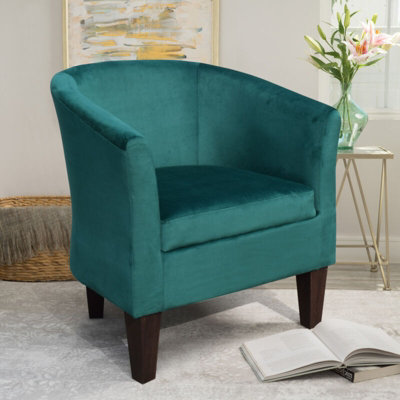 Green Brushed Velvet Tub Chair