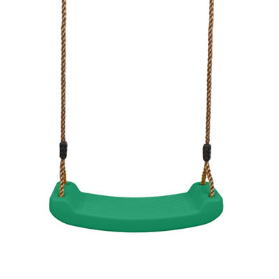 Green Children Adjustable Garden Swing Seat with Braided Rope & Secure ...