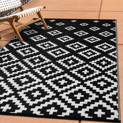 Green Decore 120 x 180 cm Bettina Black / White Outdoor Rug Perfect for ...