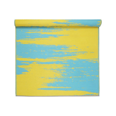 Green Decore 120 x 180 cm Liza Aqua Blue and Yellow Outdoor Rug Perfect ...