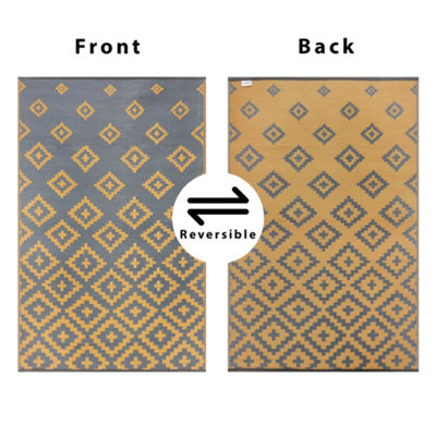 Green Decore 240 x 300 cm Bettina Charcoal Grey / Yellow Ochre Outdoor ...