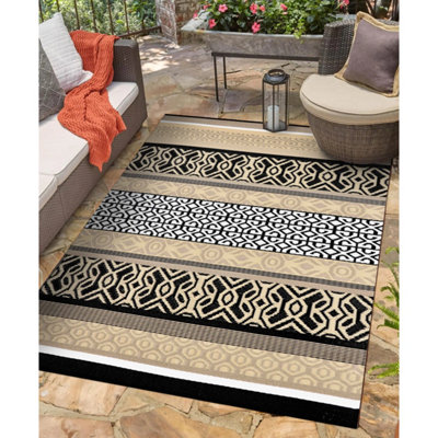 Green Decore Lightweight Reversible Stain Proof Plastic Outdoor Rug ...